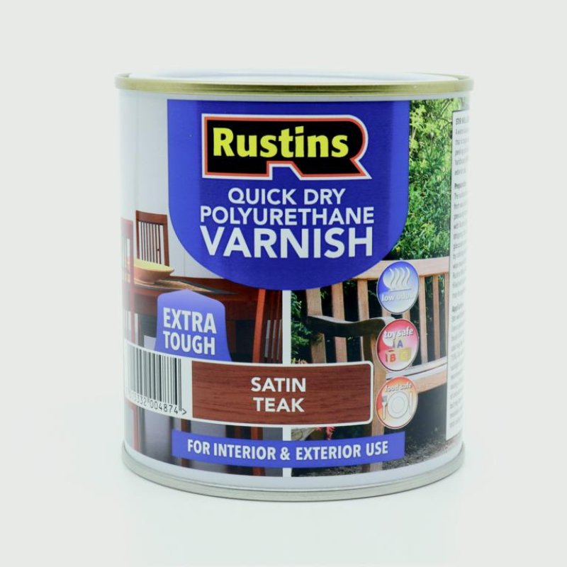 500ML RUSTINS POLY GLOSS TEAK VARNISH | Middlewich