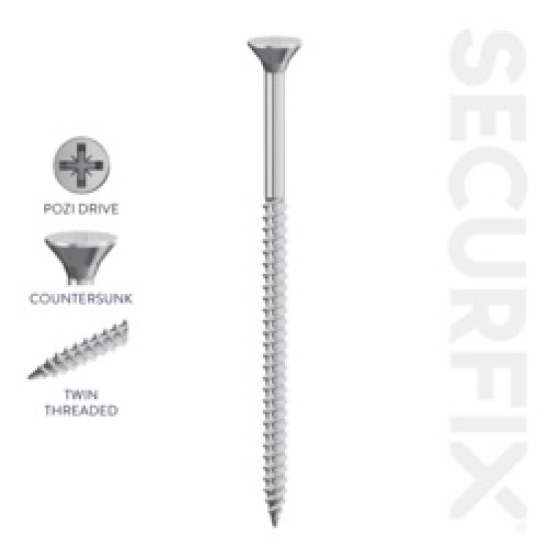 8X1" (200) T/THREAD SCREWS PZ CSK ZP | Middlewich