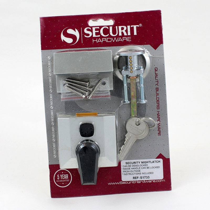 S1733 SILVER DEADLOCK NIGHTLATCH | Middlewich