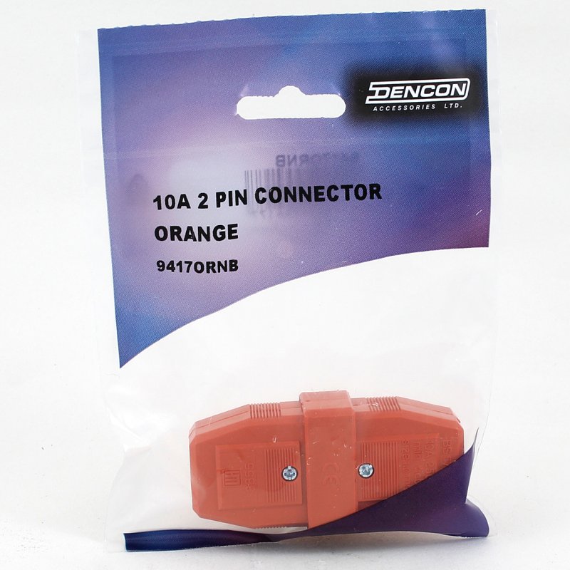 BP9417OR 10A 2 PIN CONNECTOR ORANGE | Middlewich