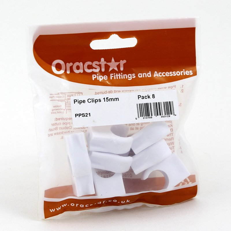15MM SNAP PIPE CLIP PK8 | Middlewich